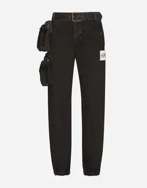 Dolce & Gabbana Cotton Pants With Belt Bag