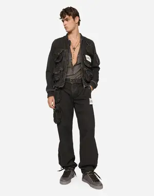 Dolce & Gabbana Cotton Pants With Belt Bag