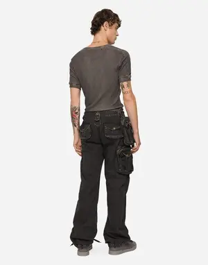 Dolce & Gabbana Cotton Pants With Belt Bag