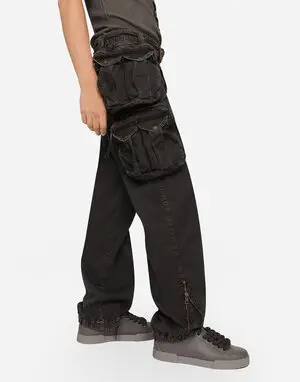 Dolce & Gabbana Cotton Pants With Belt Bag