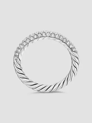 David Yurman Petite Pavé Stack Ring With Diamonds