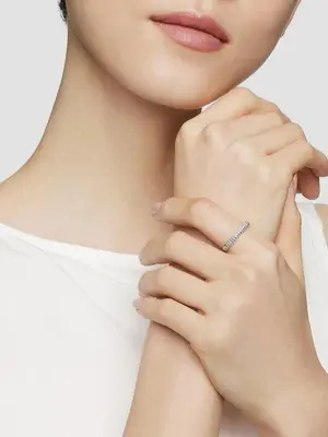 David Yurman Petite Pavé Stack Ring With Diamonds
