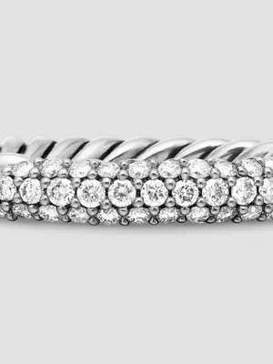 David Yurman Petite Pavé Stack Ring With Diamonds