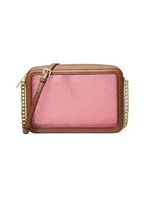 Michael Kors Women's Jet Set Debossed Logo Crossbody Bag - Geranium - Geranium