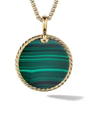 David Yurman Women's Elements 18K Yellow Gold & Gemstone Pendant - Malachite  Malachite