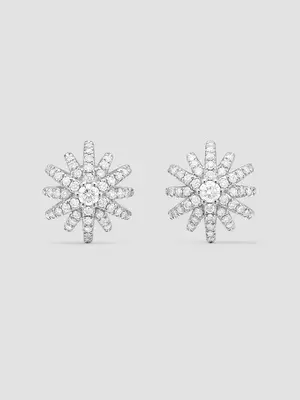 David Yurman Starburst Stud Earrings In 18k With Diamonds, 11.7mm - Diamond