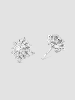 David Yurman Starburst Stud Earrings In 18k With Diamonds, 11.7mm - Diamond