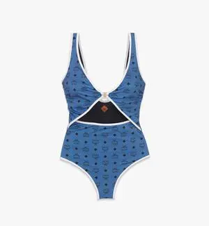 Mcm MCM Monogram Print Swimsuit New Munich Blue