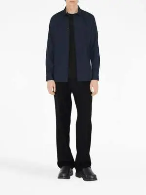 Burberry Equestrian Knight Long-sleeve Shirt - Blue
