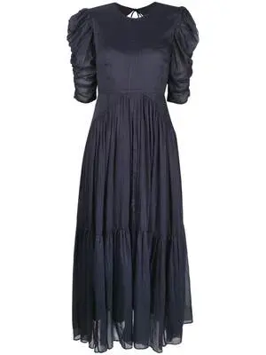 Isabel Marant Étoile Puff-sleeve Tiered Dress