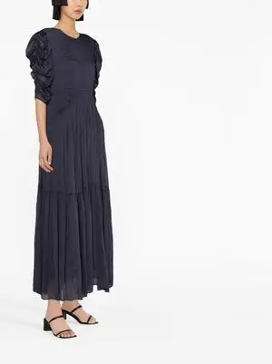 Isabel Marant Étoile Puff-sleeve Tiered Dress