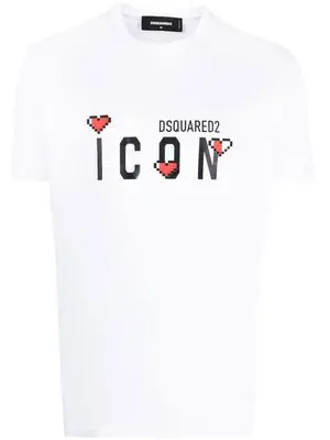 Dsquared2 Icon Logo-Print T-Shirt White