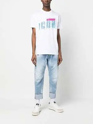 Dsquared2 Icon-print Cotton T-shirt - White