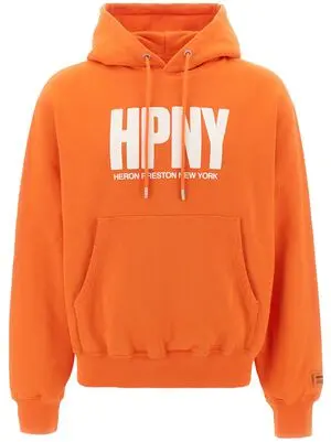 Heron Preston Hpny Print Hoodie - Orange