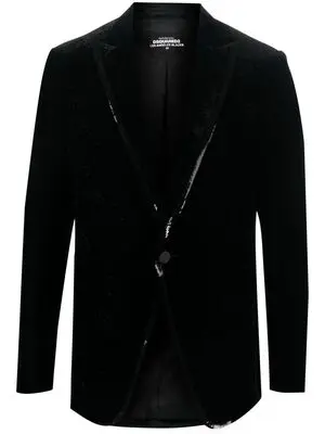 Dsquared2 Sequined-trim Velvet Blazer