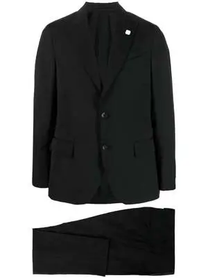 LARDINI Single-breasted Suit - Black