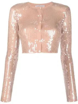 Alexander Wang Sequined Cropped Cardigan
