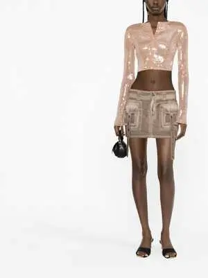 Alexander Wang Sequined Cropped Cardigan