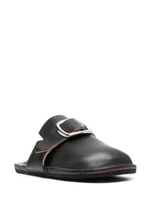YOUTHS IN BALACLAVA Leather Slippers With Decorative Buckle