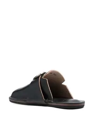 YOUTHS IN BALACLAVA Leather Slippers With Decorative Buckle