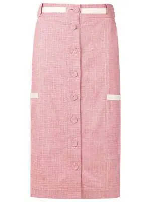 ALCACUZ Buttoned High-waisted Skirt