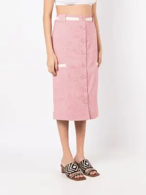 ALCACUZ Buttoned High-waisted Skirt