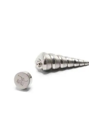 COURREGES Logo-embellished Earring - Silver