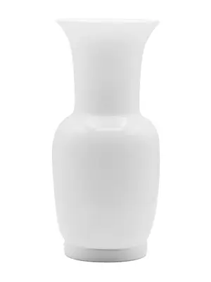VENINI Opalino Glass Vase - White