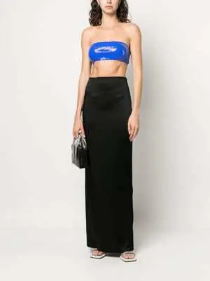 David Koma Sequin-embellished Crop Top