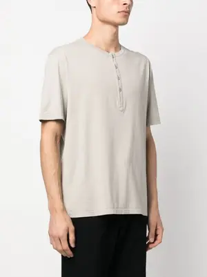 TEN C Cotton Henley T-shirt