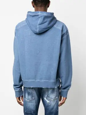 Dsquared2 Logo-print Distressed Hoodie