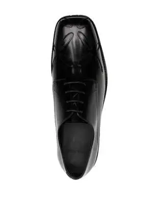 STEFAN COOKE Embroidered Leather Derby Shoes