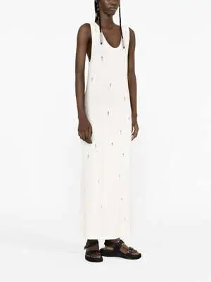 BARROW Distressed Knitted Maxi Dress - Neutrals