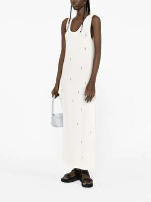 BARROW Distressed Knitted Maxi Dress - Neutrals