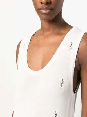 BARROW Distressed Knitted Maxi Dress - Neutrals