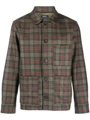 A.p.c. Checked Shirt Jacket