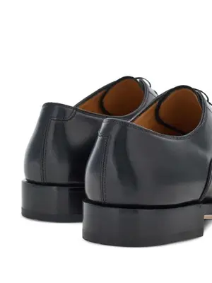 FERRAGAMO Tramezza Oxford With Cap Toe Shoes - Black