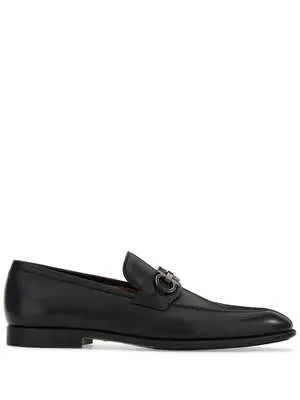FERRAGAMO Gancini Horsebit Leather Loafers - Brown