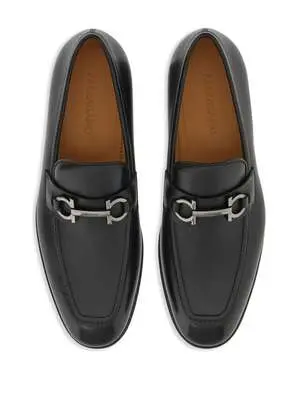 FERRAGAMO Gancini Horsebit Leather Loafers - Brown