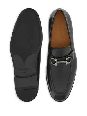 FERRAGAMO Gancini Horsebit Leather Loafers - Brown