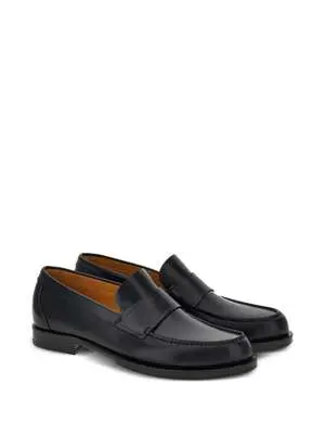 FERRAGAMO Logo-embossed Leather Loafers