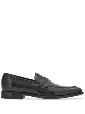 FERRAGAMO Pointed-toe Leather Loafers