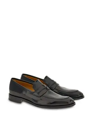 FERRAGAMO Pointed-toe Leather Loafers