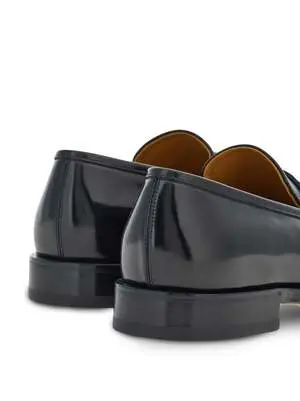 FERRAGAMO Pointed-toe Leather Loafers
