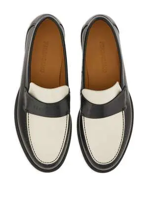 FERRAGAMO Logo-debossed Two-tone Loafers