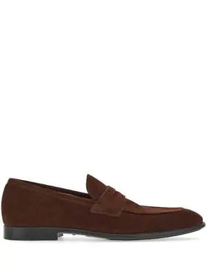 FERRAGAMO Penny-slot Leather Loafers - Brown