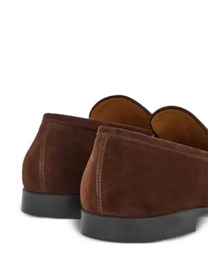 FERRAGAMO Penny-slot Leather Loafers - Brown