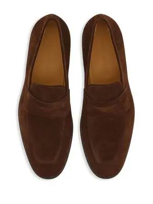 FERRAGAMO Penny-slot Leather Loafers - Brown