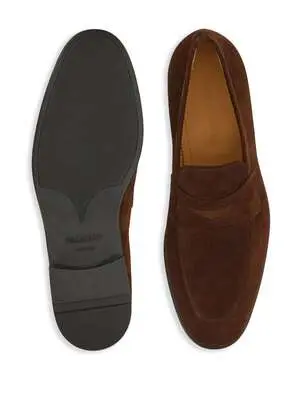 FERRAGAMO Penny-slot Leather Loafers - Brown