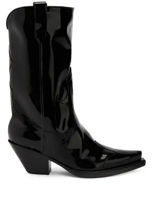 GIUSEPPE ZANOTTI Thyra 55mm Cowboy Boots - Black